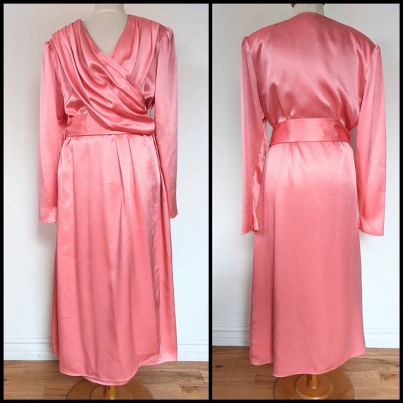 Pink 80s Wrap Dress - Gem