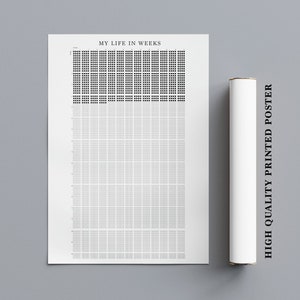 My Life in Weeks Calendar Planner Physical Poster - Etsy