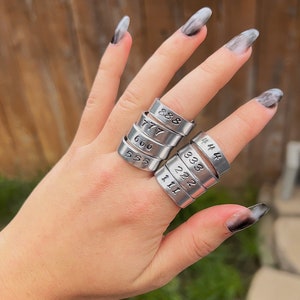 Adjustable Angel Number Rings - Etsy