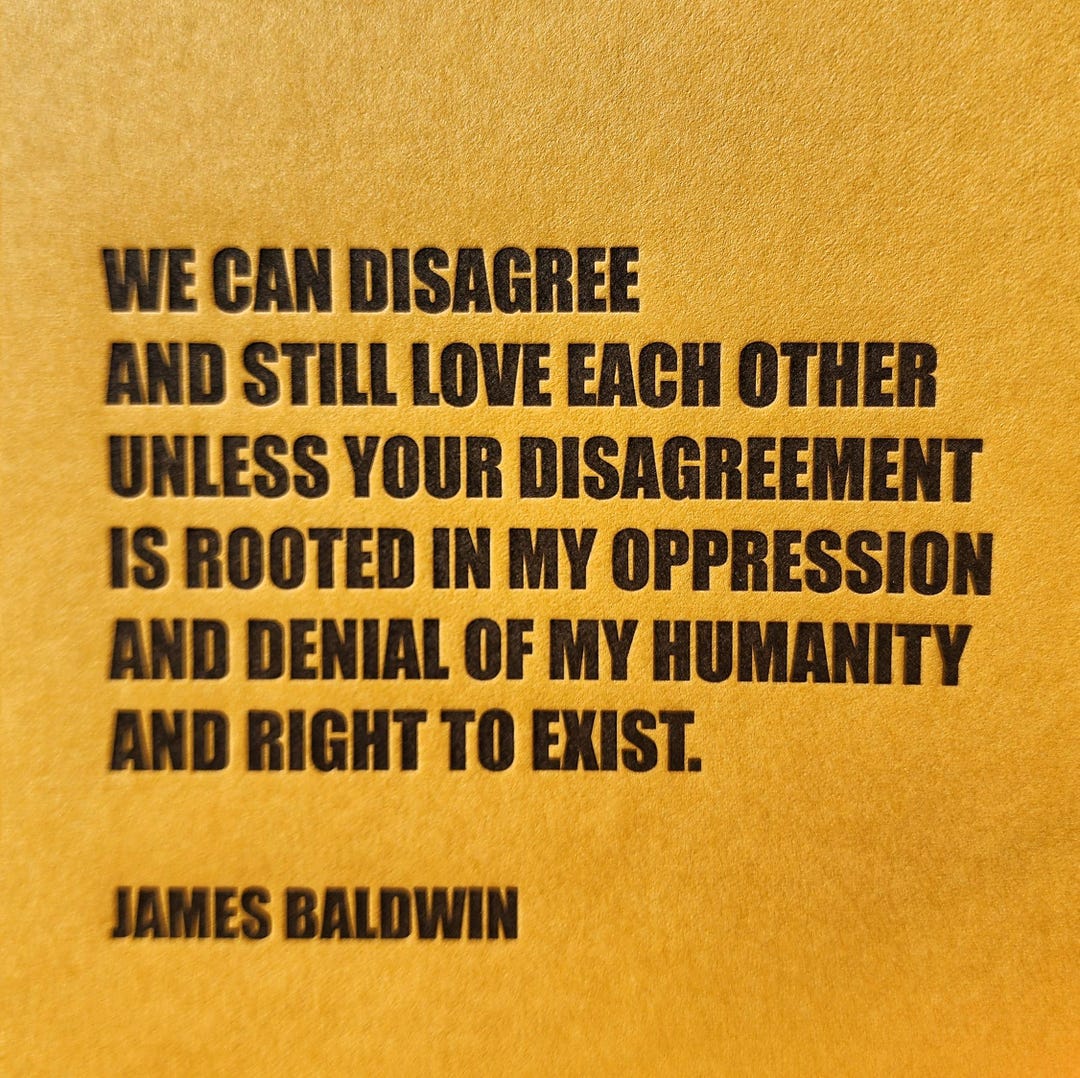 James Baldwin Letterpress Print | Justice Poster | Humanity Civil ...