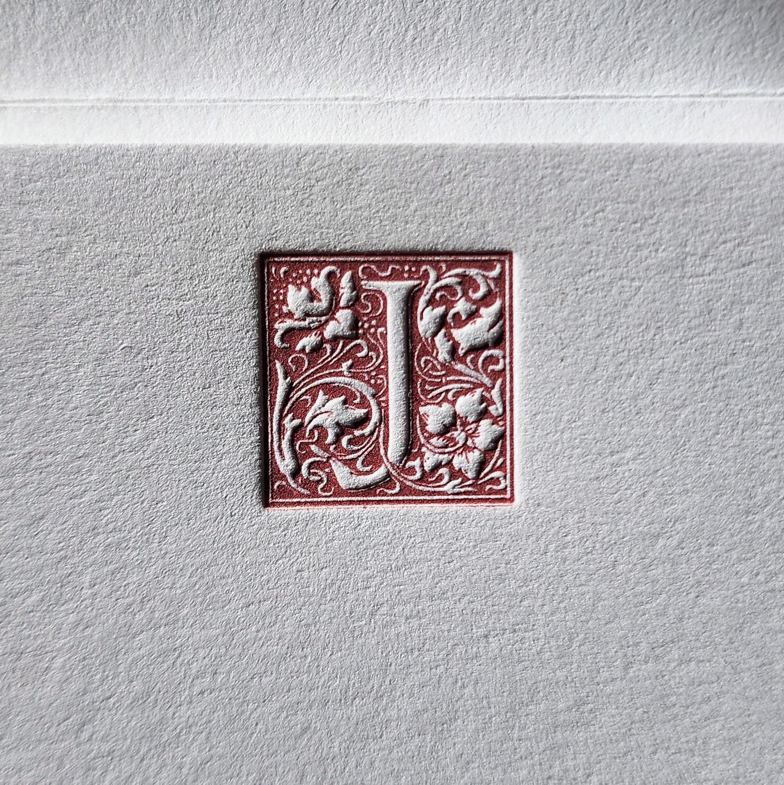 Monogram Letterpress Notecard Set: Classic Initial Stationery, Cotton ...