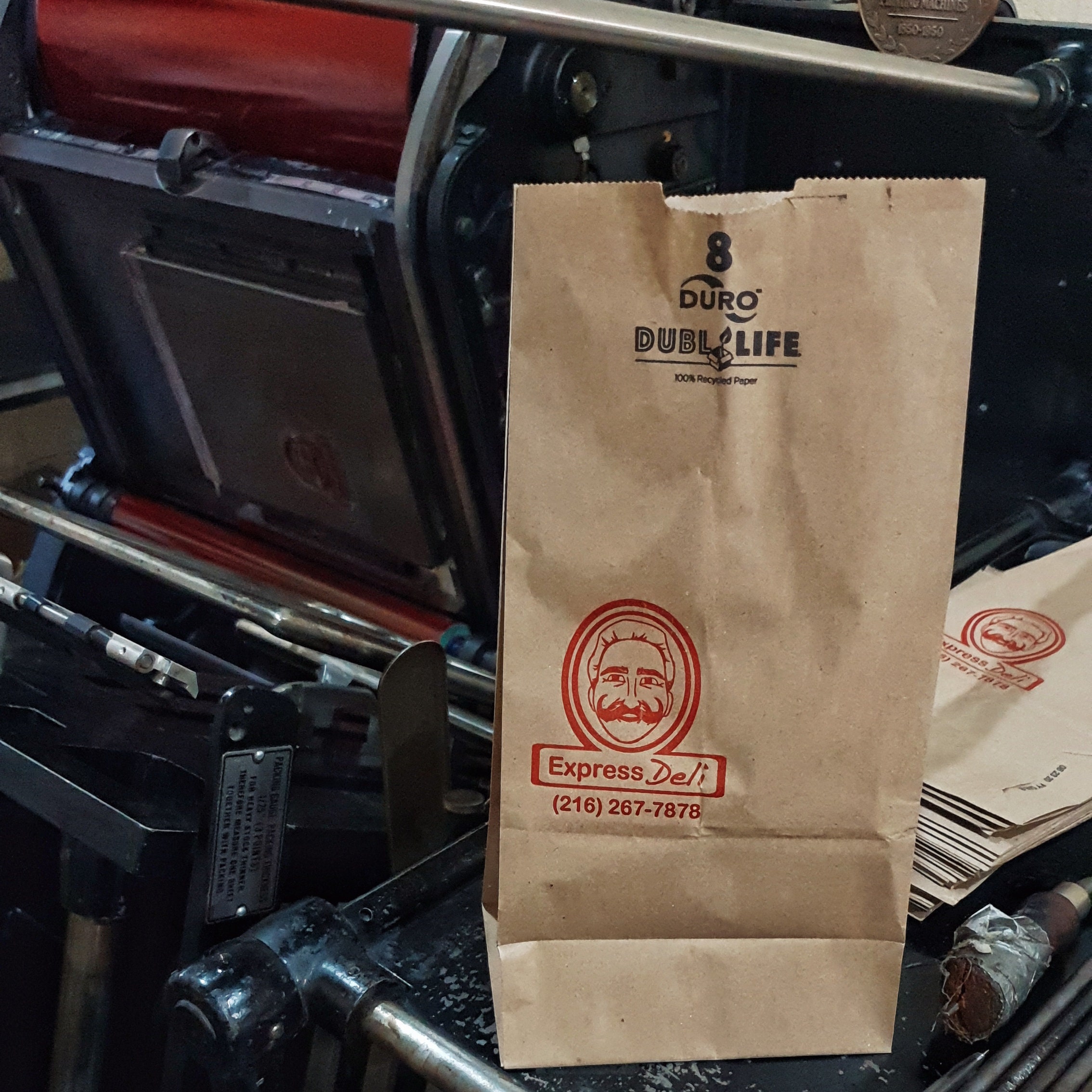 Custom Printed Paper Bags Bespoke Letterpress Printing on | Etsy