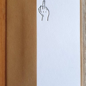 Middle Finger Card Set | Letterpress Printed F U Cards With Envelopes ...