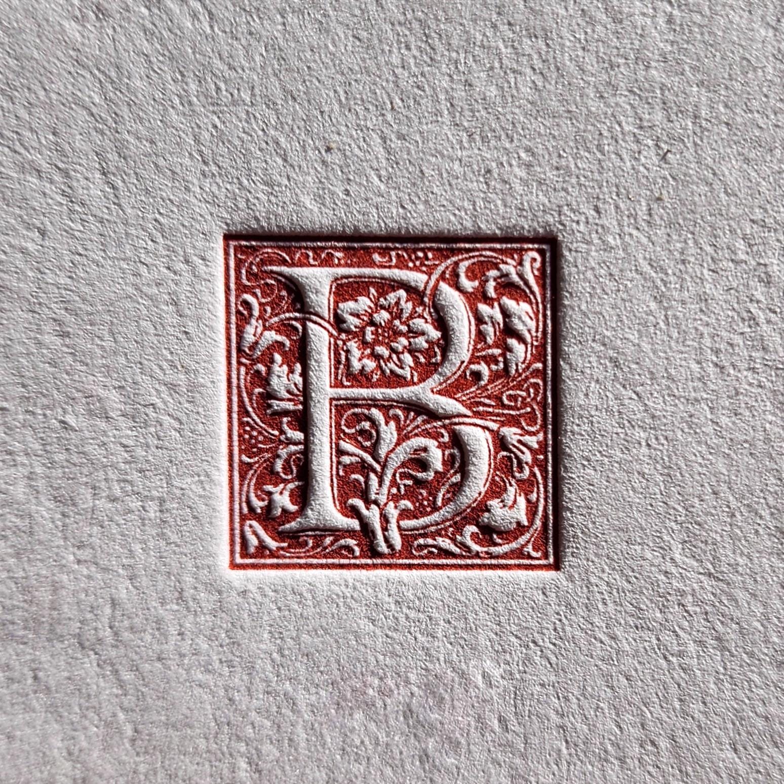 Monogram Letterpress Notecard Set: Classic Initial Stationery, Cotton ...