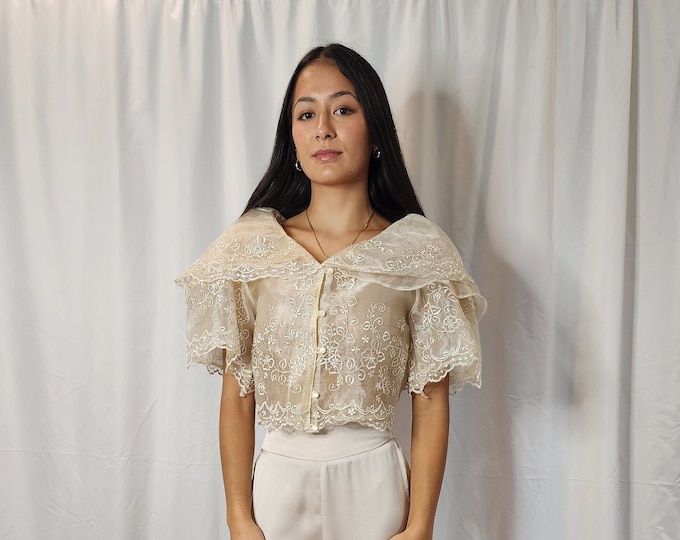 Modern Filipiniana, Top Only, Wedding, for Her, for Mom, Two-way Look ...
