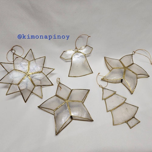 Mini Parol Capiz Star Ornaments - Etsy