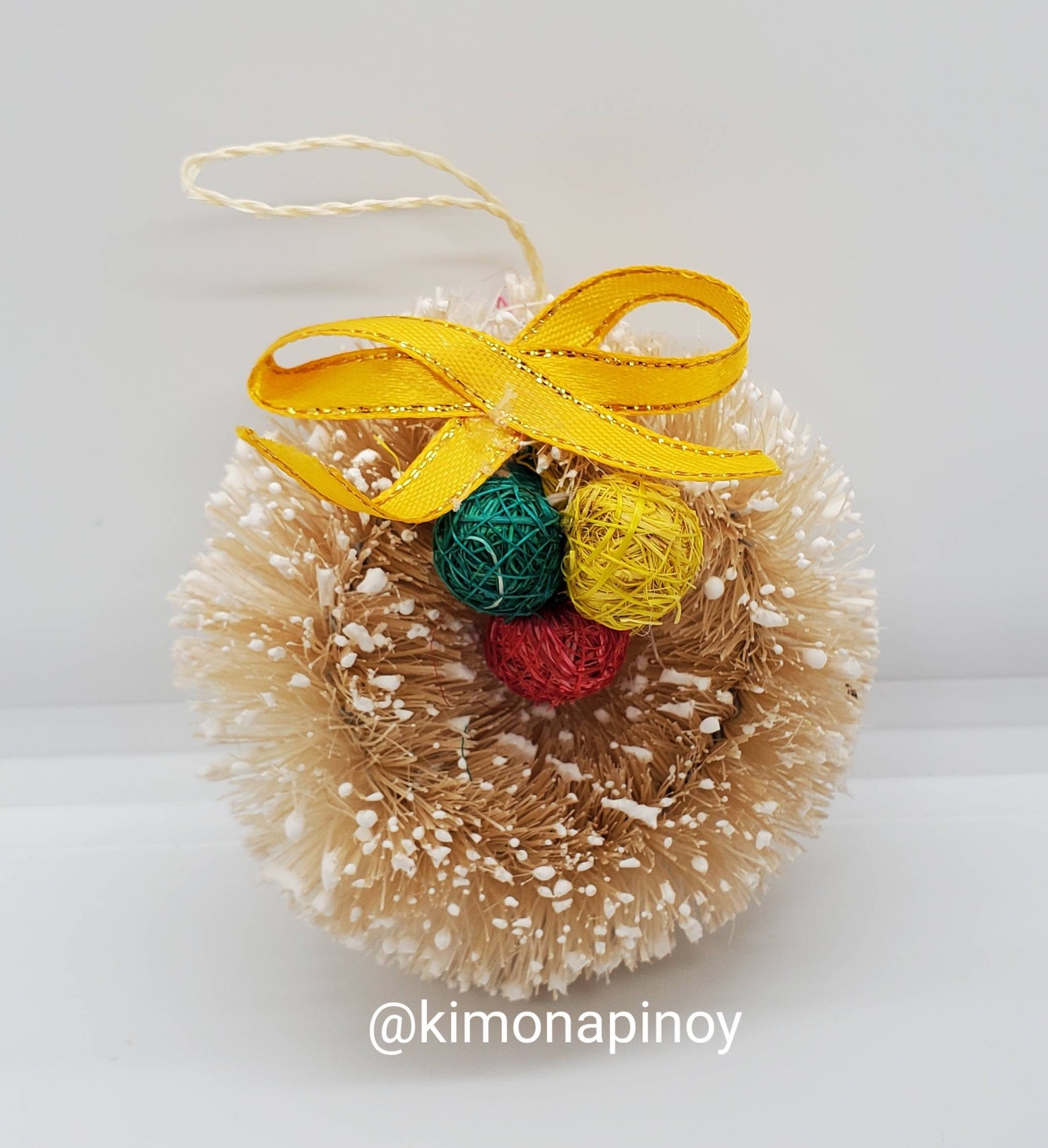 Abaca Wreath Ornaments, Philippine Made, Handmade, Filipino Christmas ...