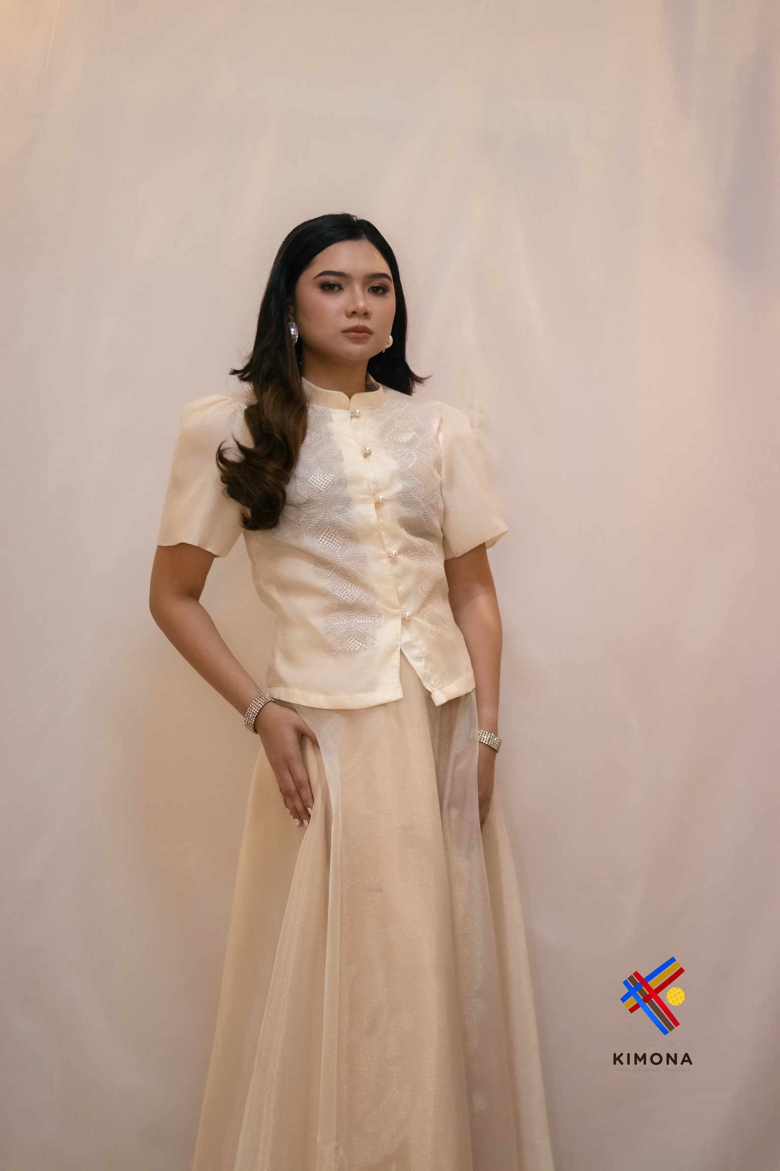 Modern Filipiniana Top Only, Pinya Cocoon, Philippine Fabric Blouse ...