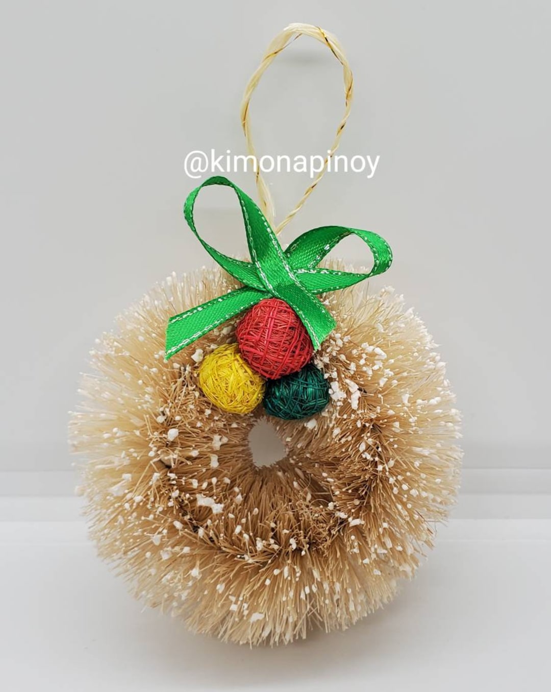 Abaca Wreath Ornaments, Philippine Made, Handmade, Filipino Christmas ...