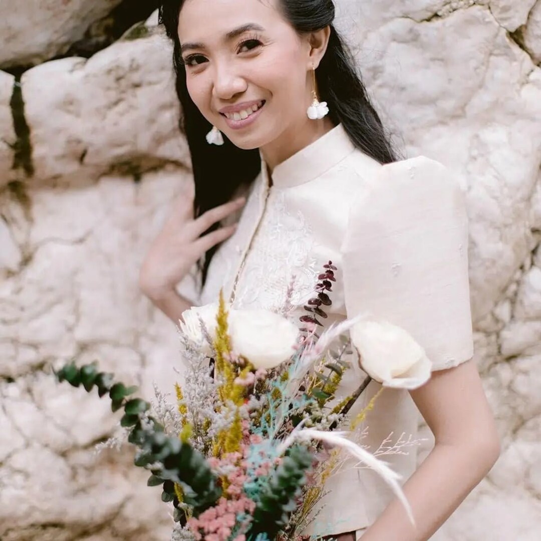 MADE TO ORDER Modern Filipiniana Blouse and Pants Philippine - Etsy