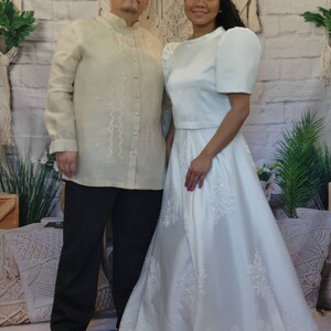 Modern Filipiniana Dress Philippine Fabric Formal Wear Lace - Etsy