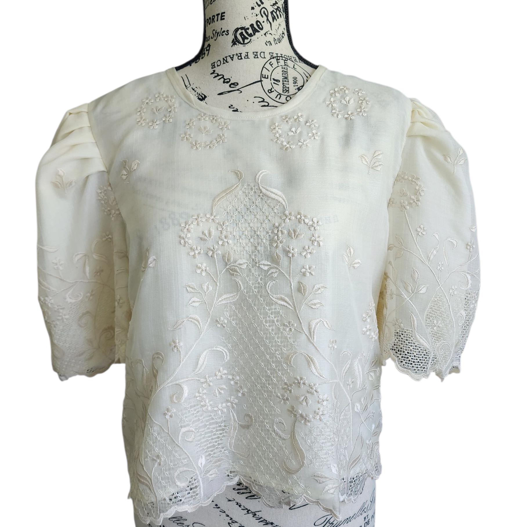 Modern Filipiniana Top Only, Piña Cocoon, Philippine Fabric Blouse ...