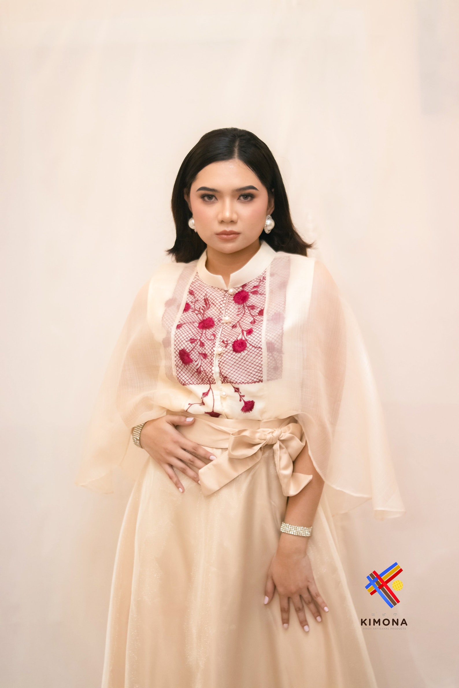 Modern Filipiniana Top Only, Piña Cocoon, Philippine Fabric Blouse ...