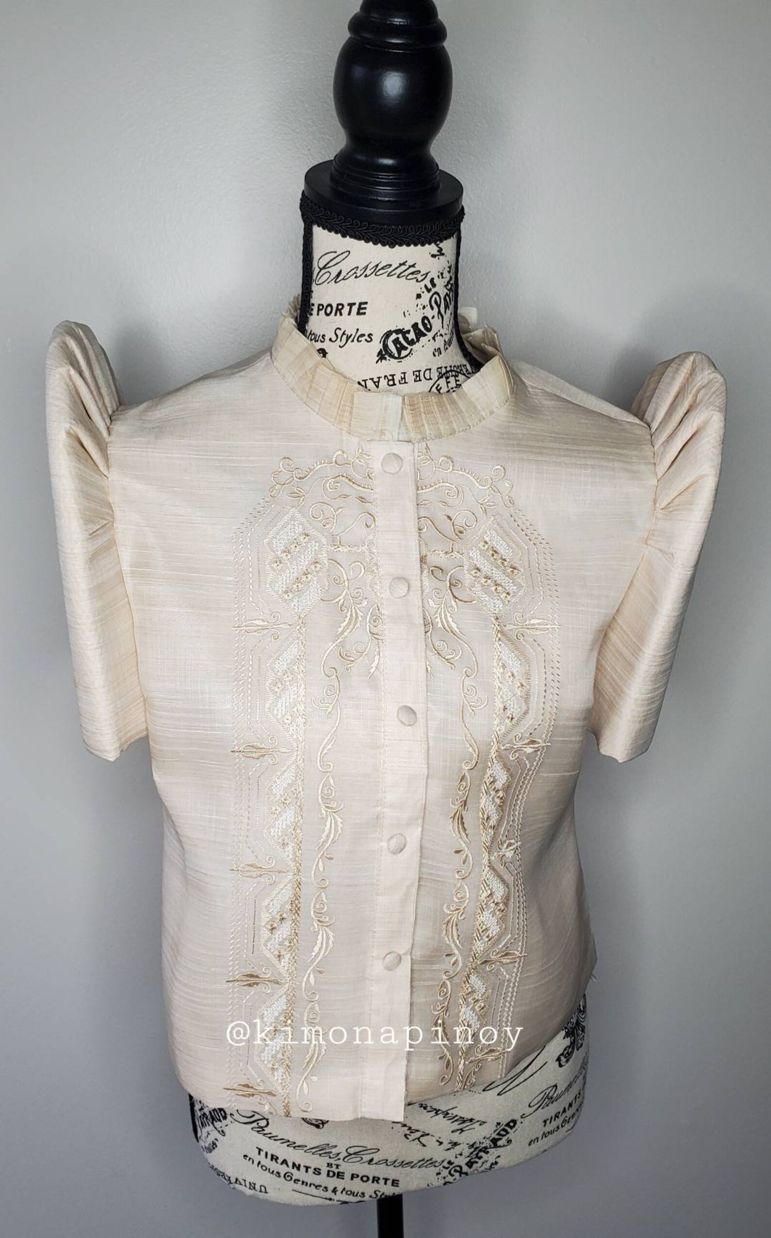 Modern Filipiniana Pinya Cocoon Philippine Fabric Blouse | Etsy