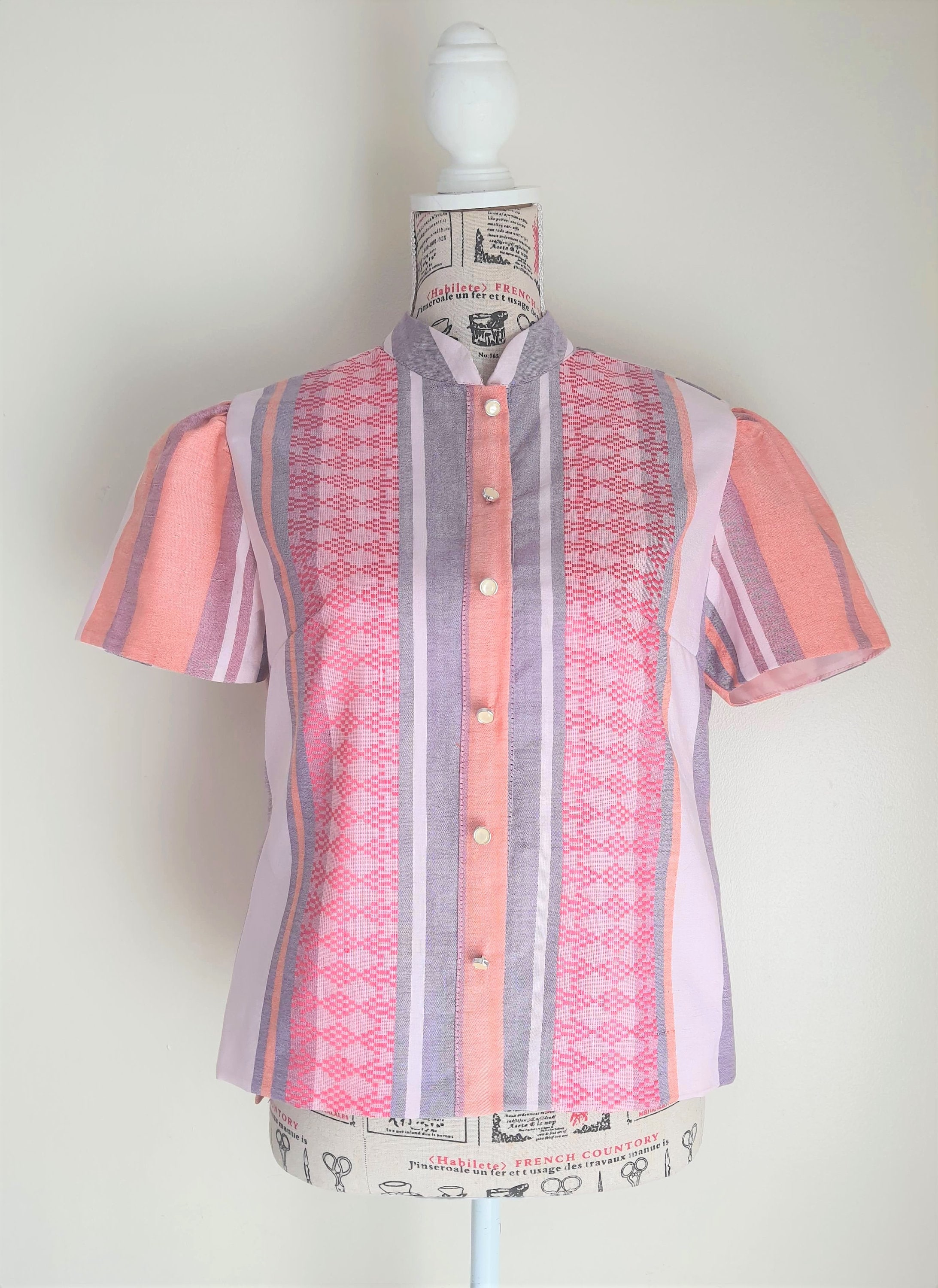 Hablon Blouse Hand Woven Hand Made Handloomed Fashionable - Etsy