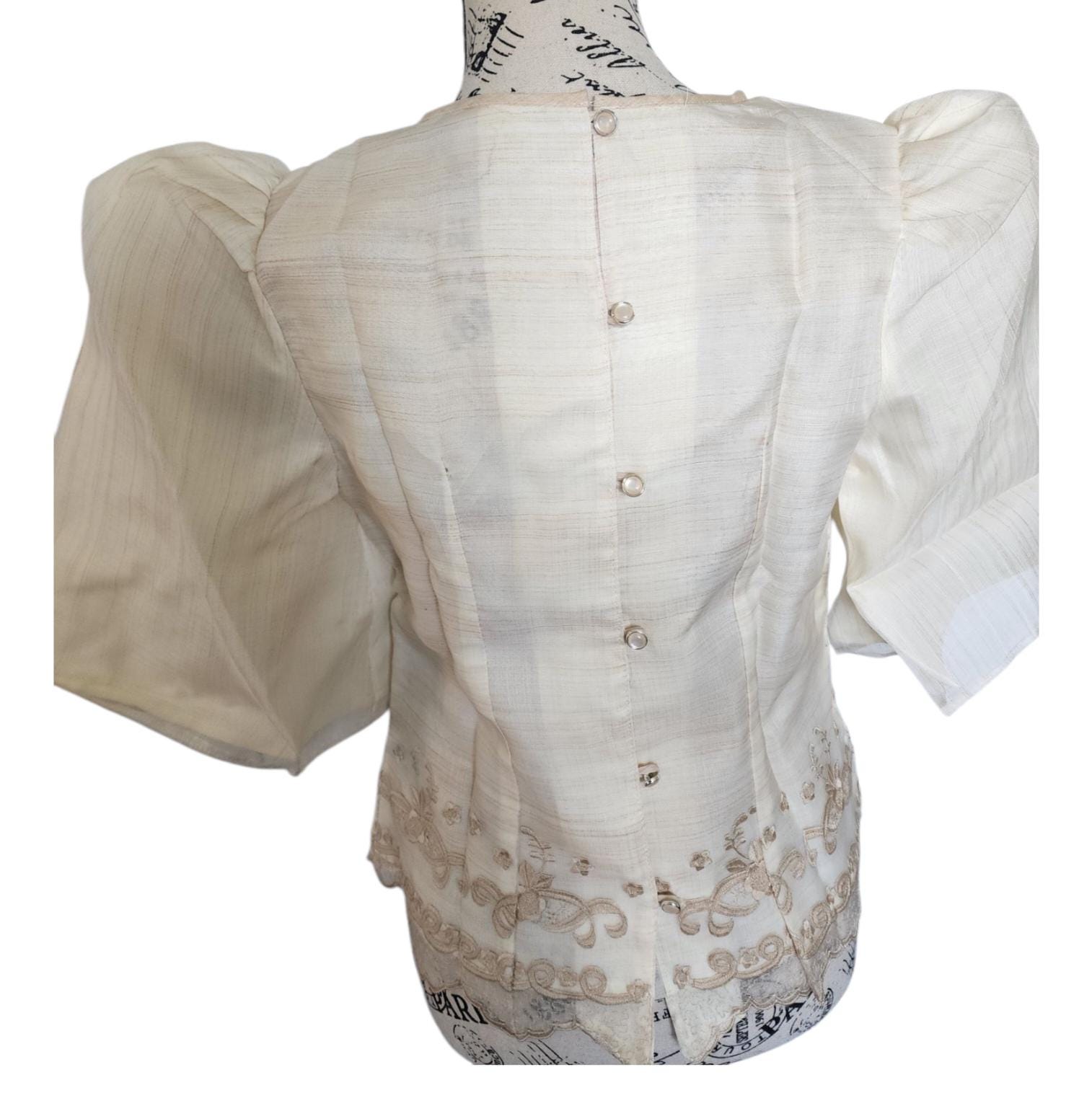 Modern Filipiniana Top Only, Piña Cocoon, Philippine Fabric Blouse ...
