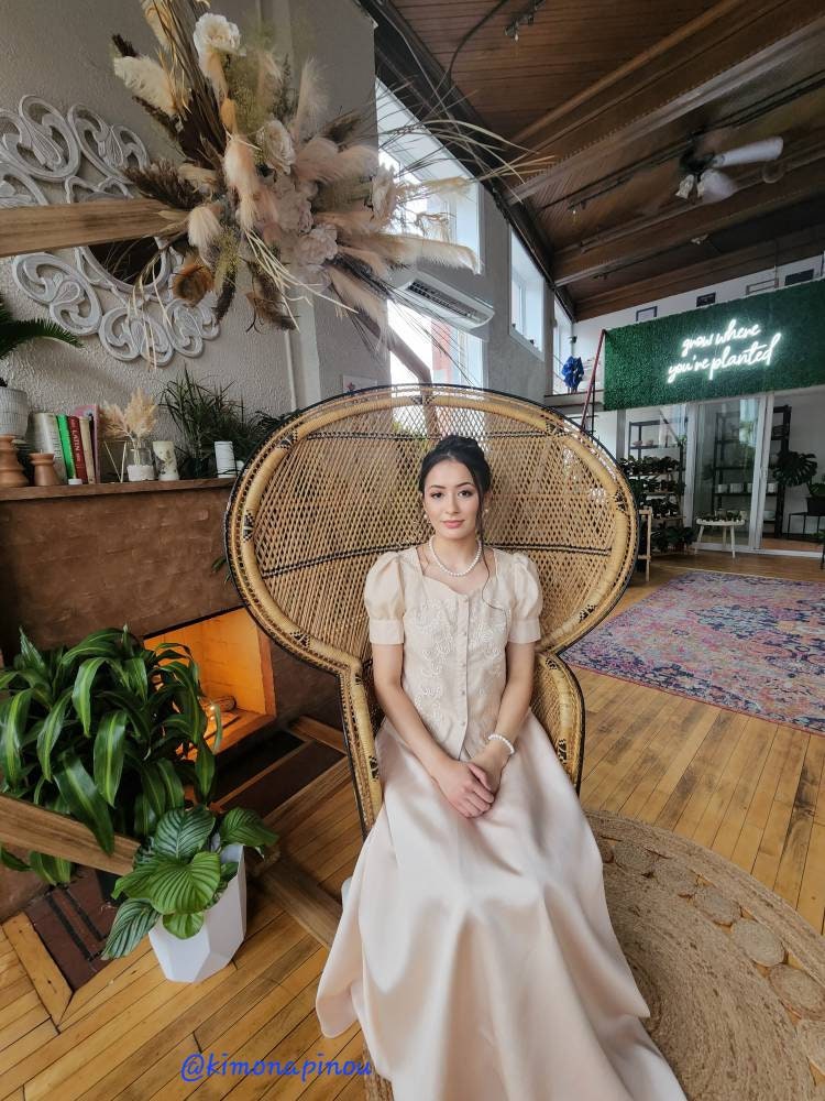 MADE TO ORDER Modern Filipiniana Pinya Cocoon Philippine - Etsy