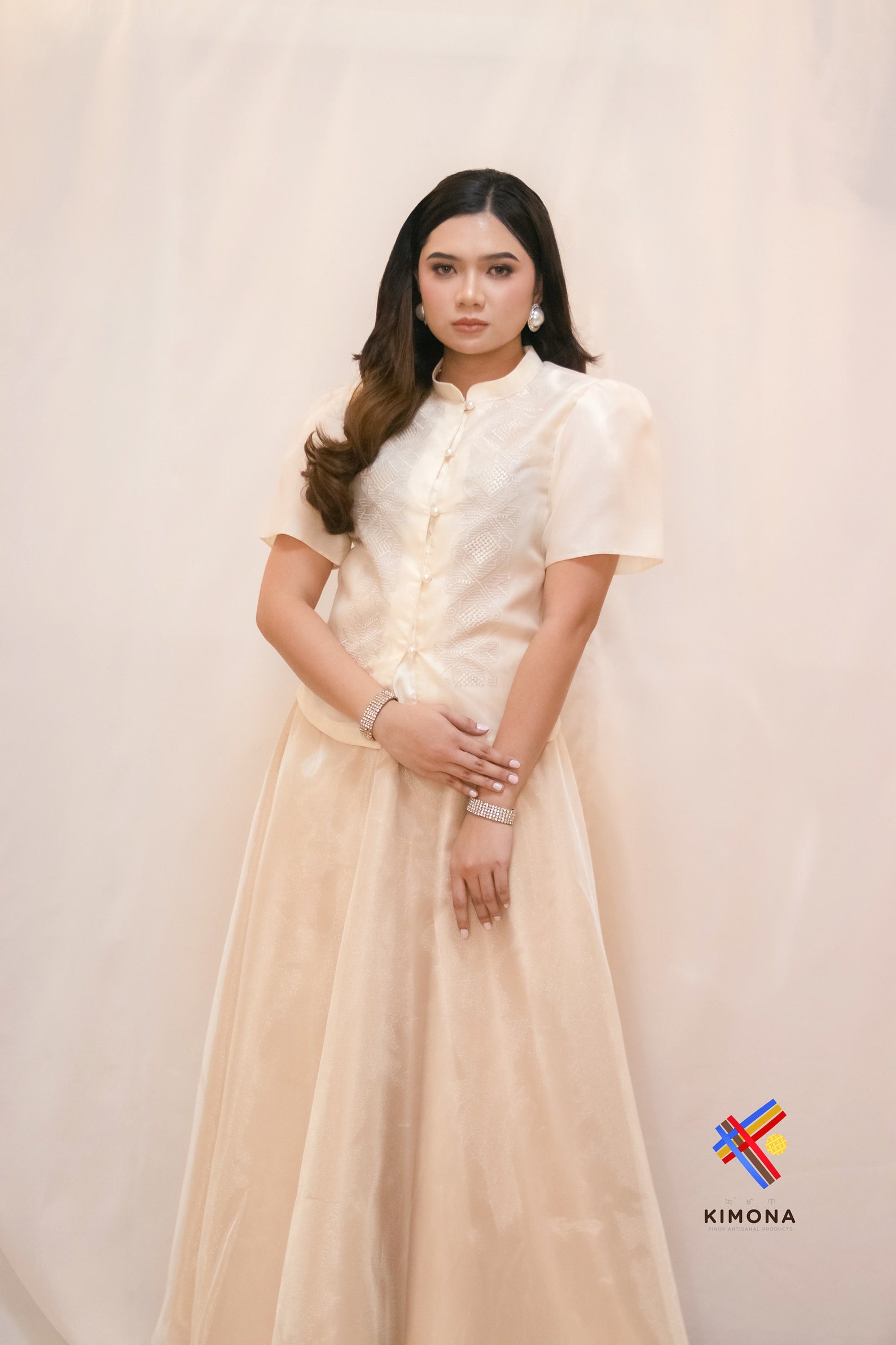 Modern Filipiniana Top Only, Pinya Cocoon, Philippine Fabric Blouse ...