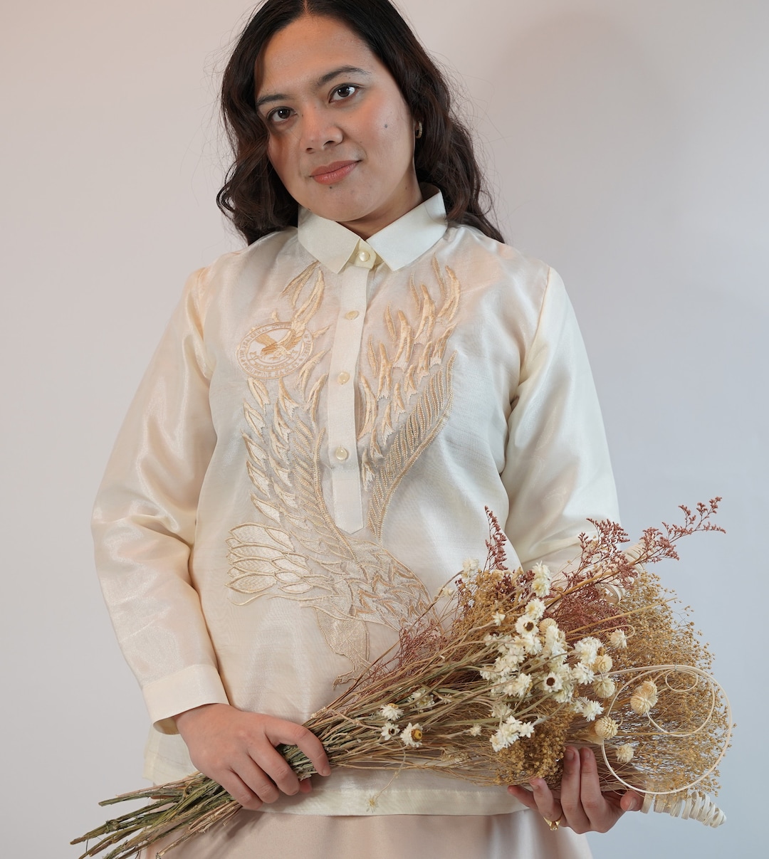 Modern Filipiniana, Top Only, Wedding, for Mom, Two-way Look, Terno ...