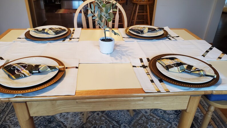 Placemats, Table Runner, Napkins Set, Handwoven Napkins, Handmade and ...