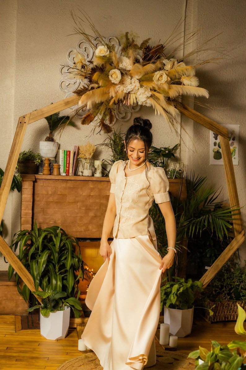 Modern Filipiniana Pinya Cocoon Philippine Fabric Formal - Etsy UK