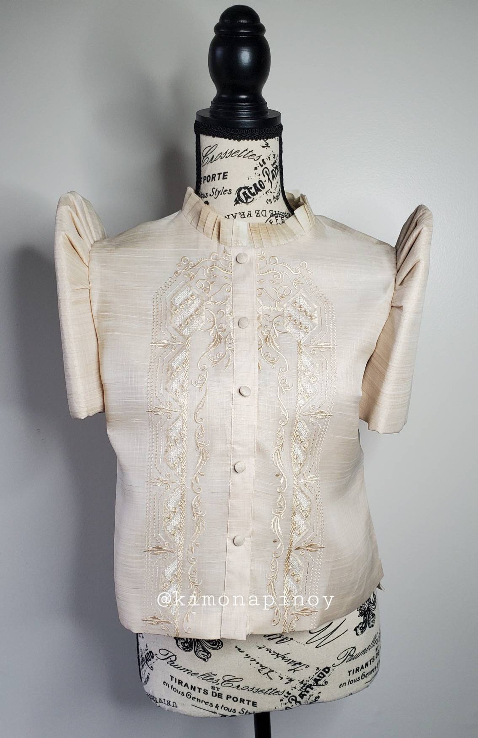Modern Filipiniana Pinya Cocoon Philippine Fabric Blouse | Etsy