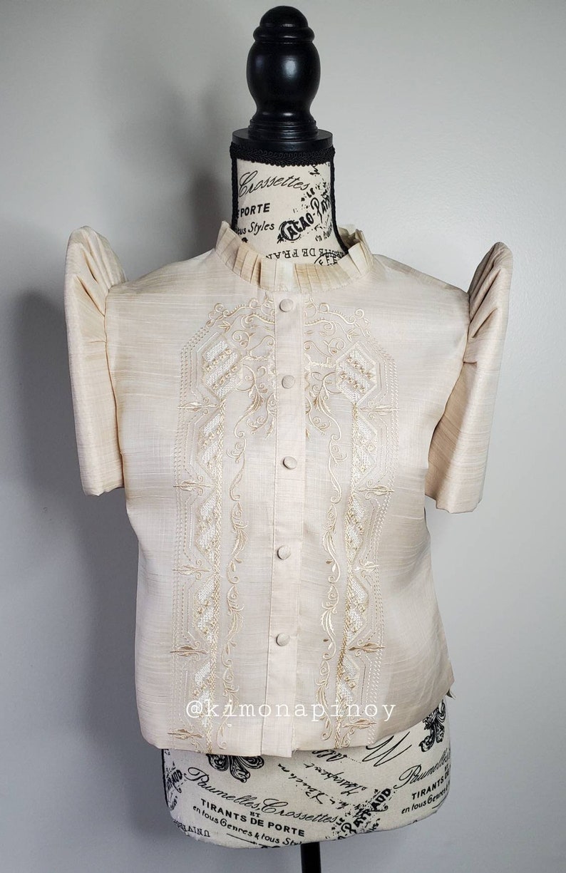 Modern Filipiniana Pinya Cocoon Philippine Fabric Blouse | Etsy