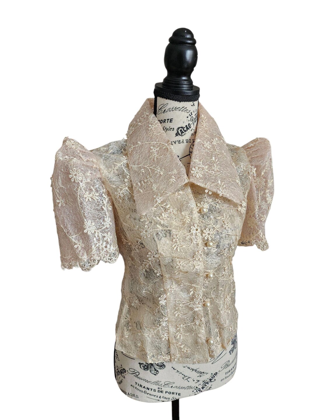 Modern Filipiniana Top Only, Lace, Philippine Fabric Blouse, Formal ...