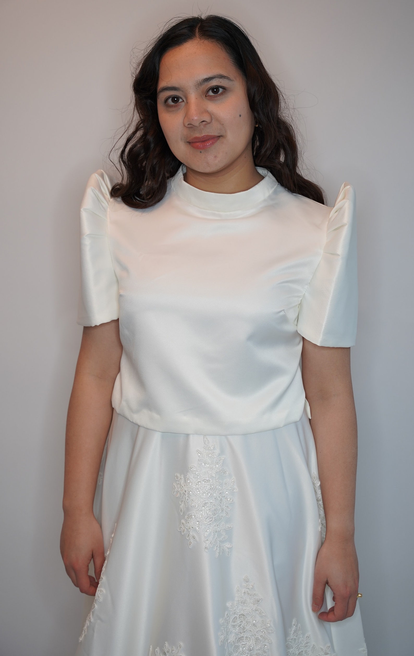 Modern Filipiniana Dress, Philippine Fabric, Formal Wear, Lace Overlay ...
