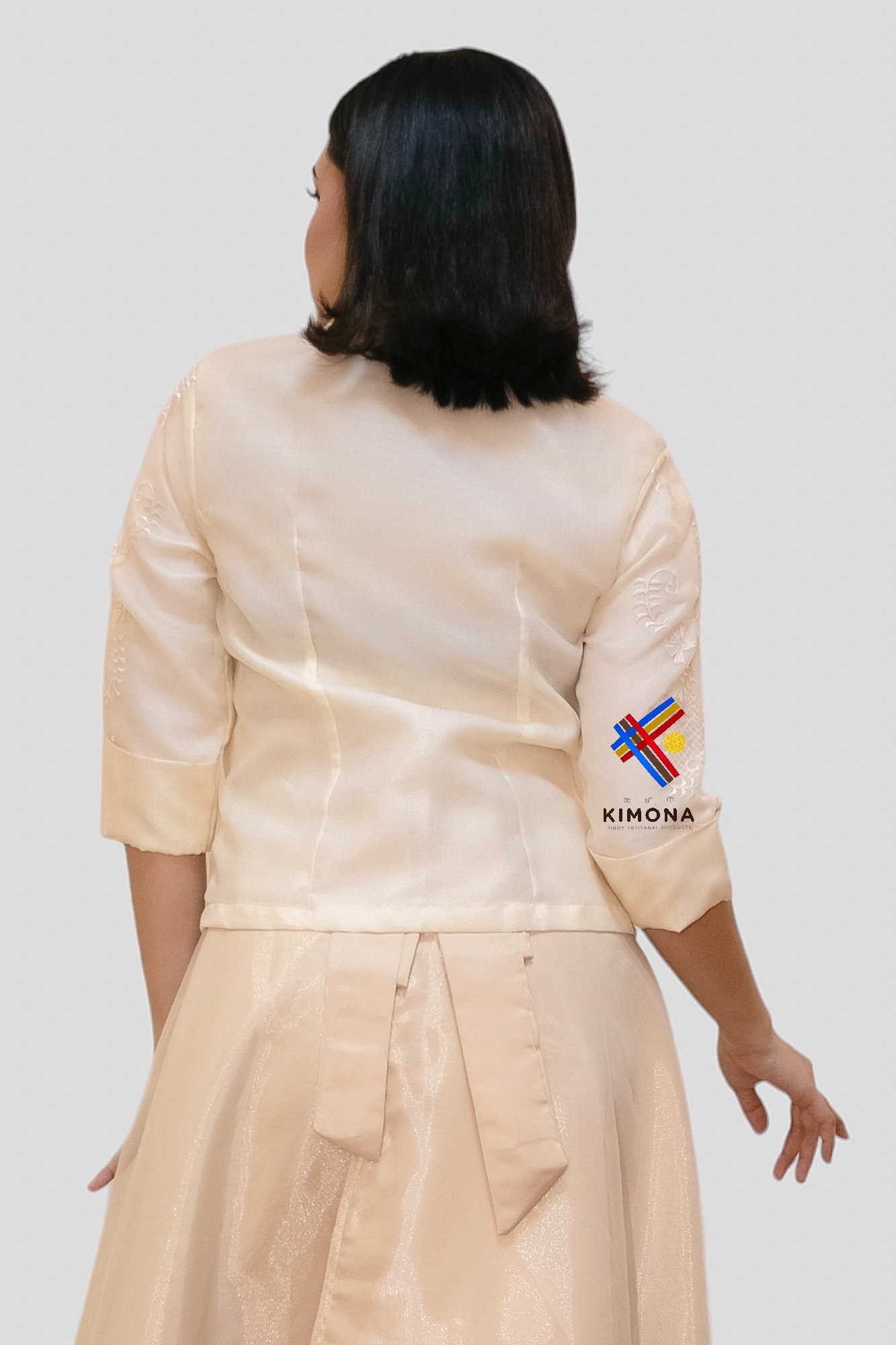 Modern Filipiniana Top Only, Pinya Cocoon, Philippine Fabric Blouse ...