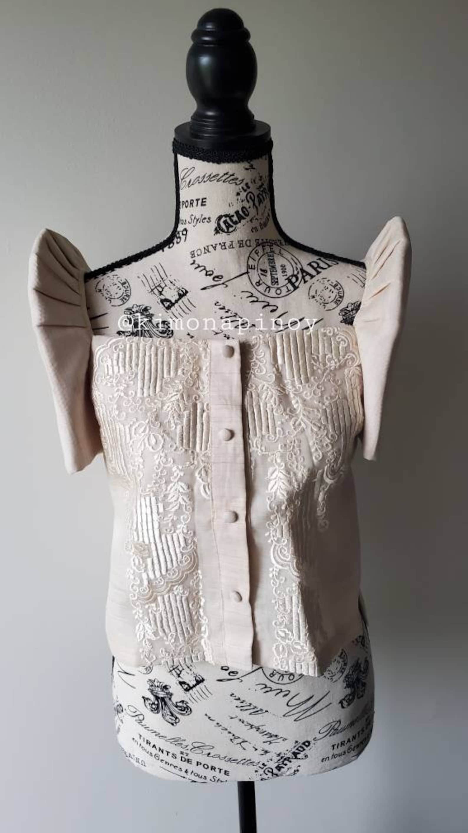 Modern Filipiniana Pinya Cocoon Philippine Fabric Blouse - Etsy