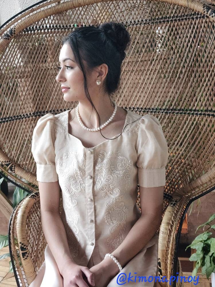 Modern Filipiniana Pinya Cocoon Philippine Fabric Formal - Etsy UK