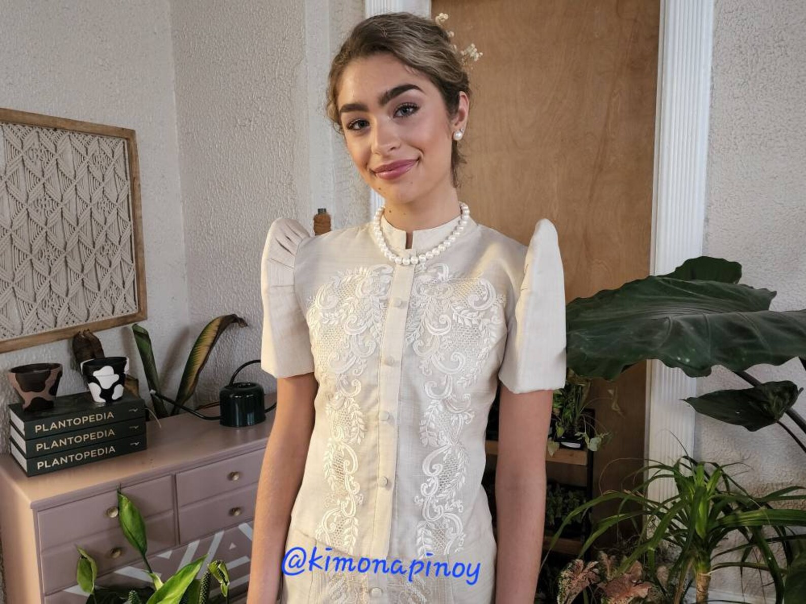 Modern Filipiniana Top Only, Pinya Cocoon, Philippine Fabric Blouse ...