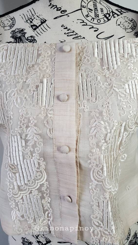 Modern Filipiniana Pinya Cocoon Philippine Fabric Blouse - Etsy