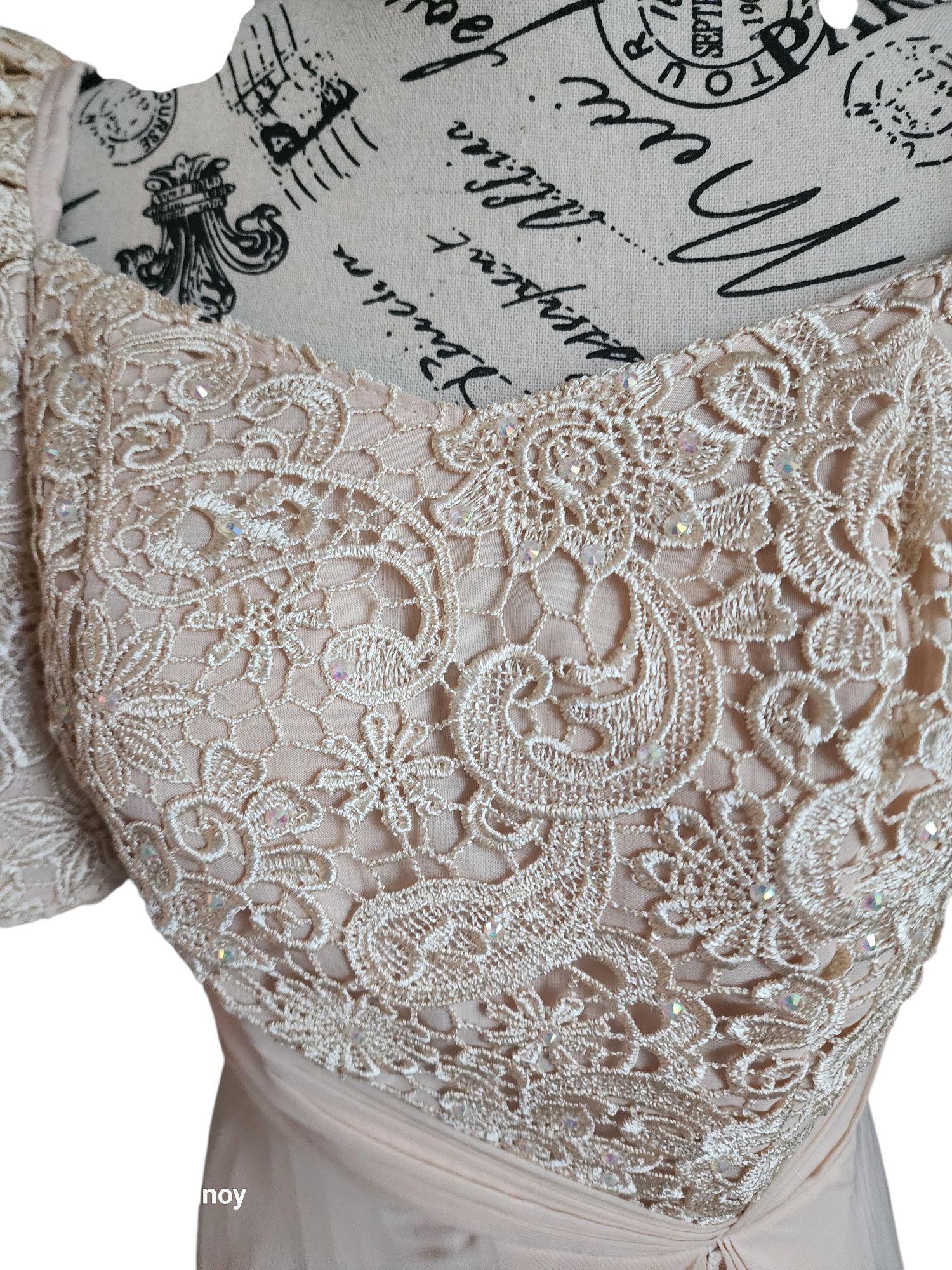 Modern Filipiniana Dress, Philippines, Formal Wear, Lace Accent, for ...