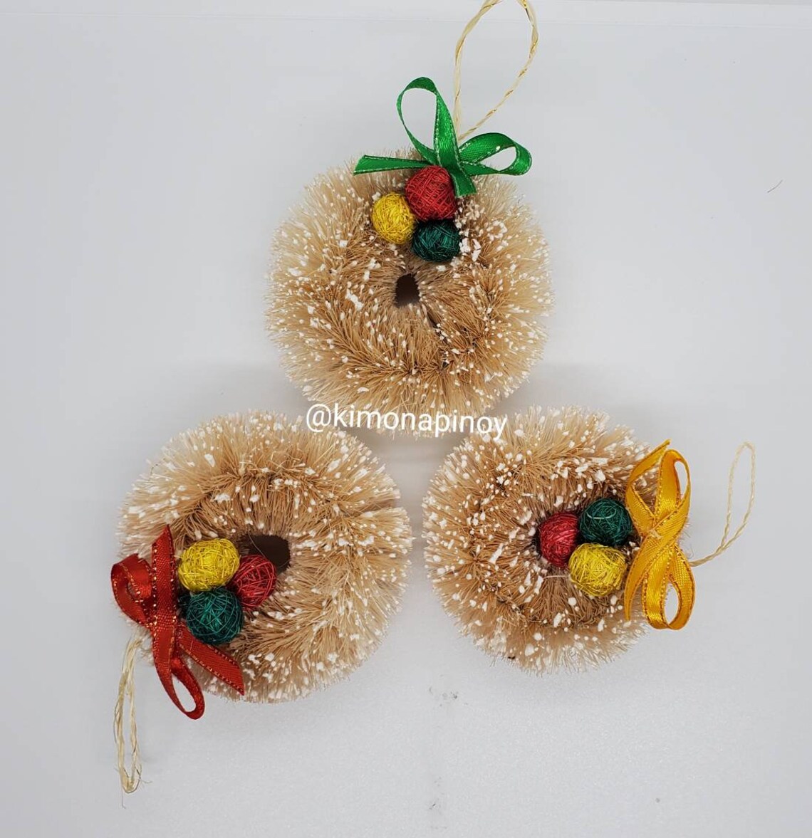 Abaca Wreath Ornaments Philippine Made Handmade Filipino - Etsy