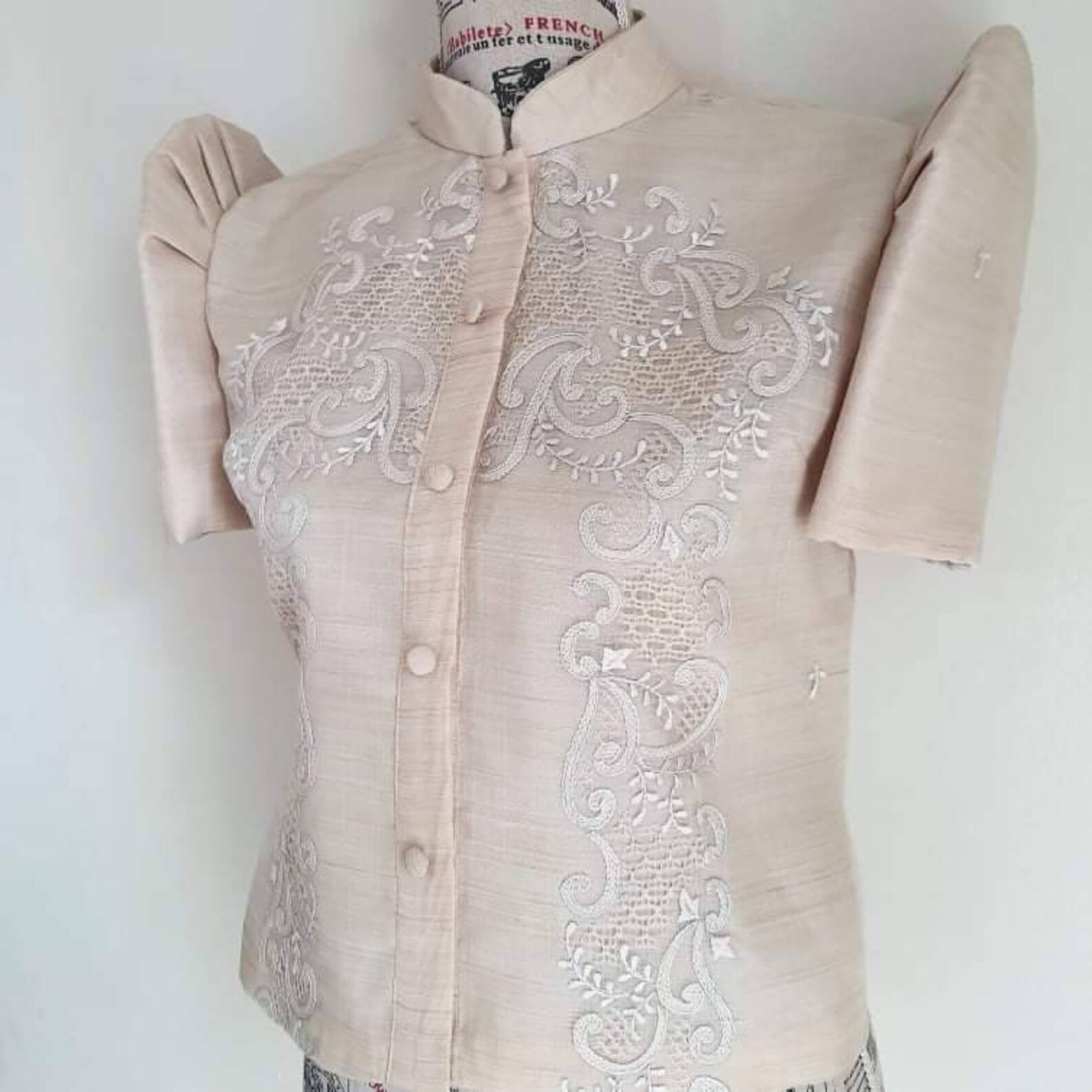 Modern Filipiniana Top Only, Pinya Cocoon, Philippine Fabric Blouse ...