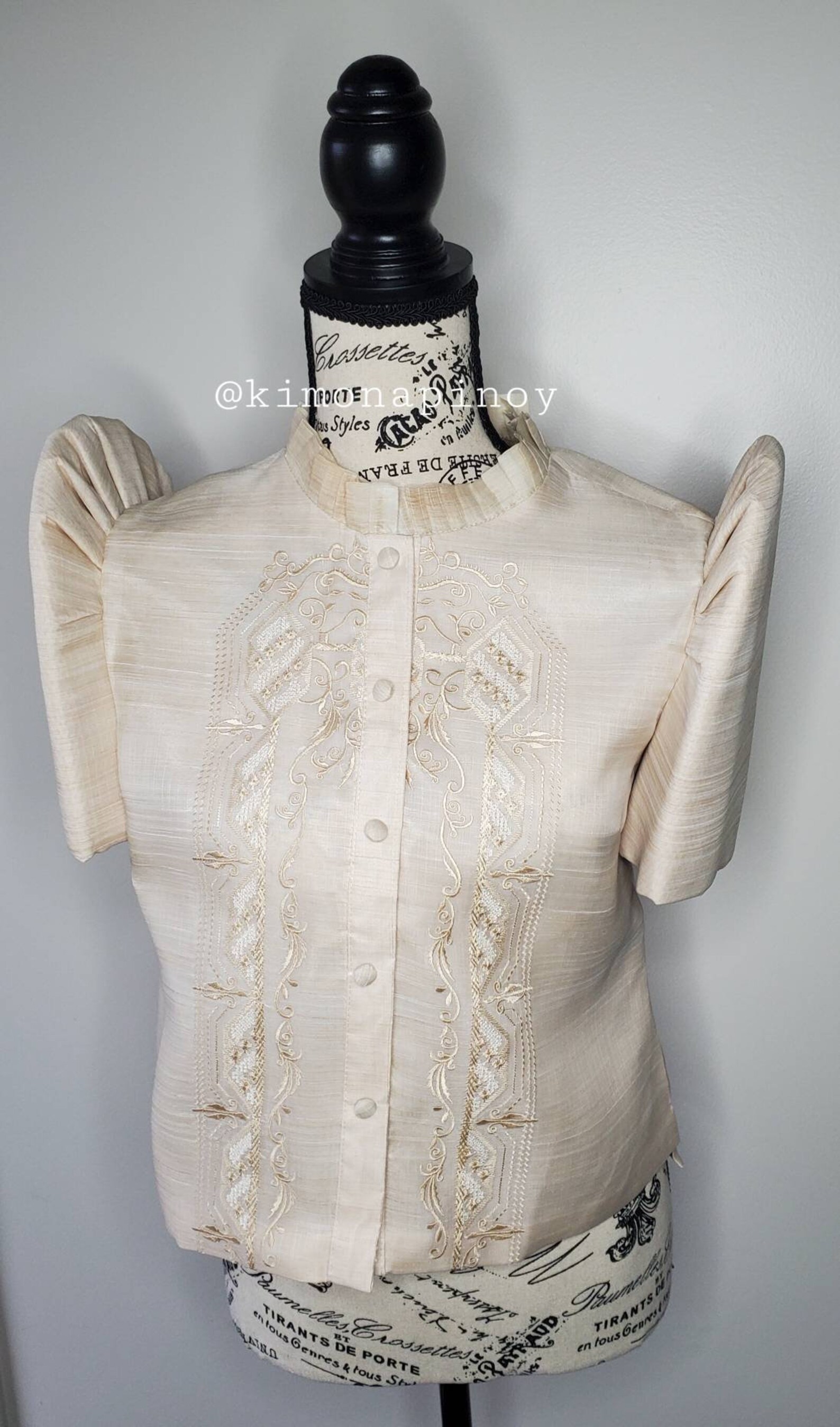 Modern Filipiniana Pinya Cocoon Philippine Fabric Blouse | Etsy