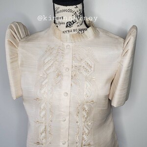 Modern Filipiniana Pinya Cocoon Philippine Fabric Blouse | Etsy