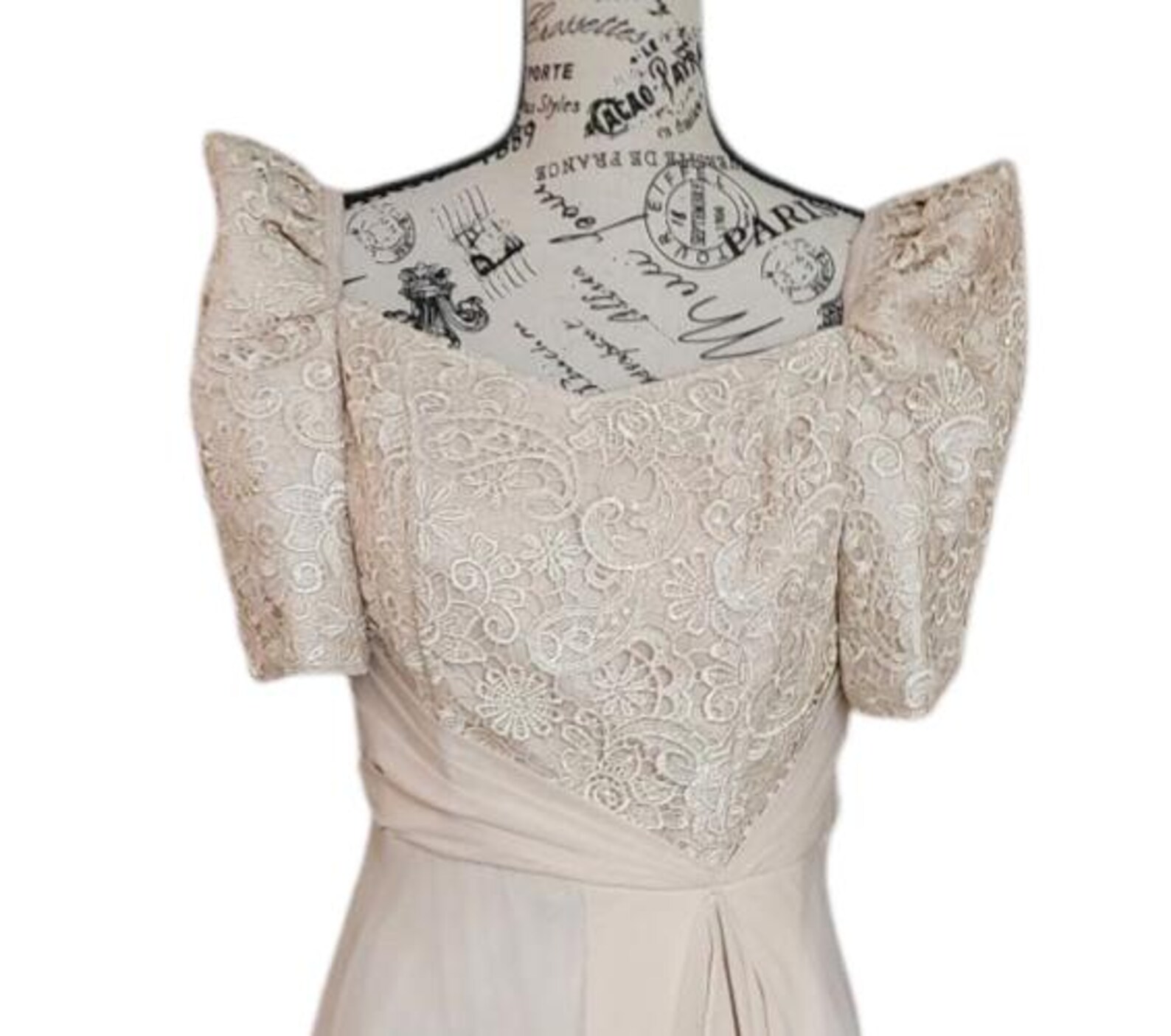 Modern Filipiniana Dress, Philippines, Formal Wear, Lace Accent, for ...