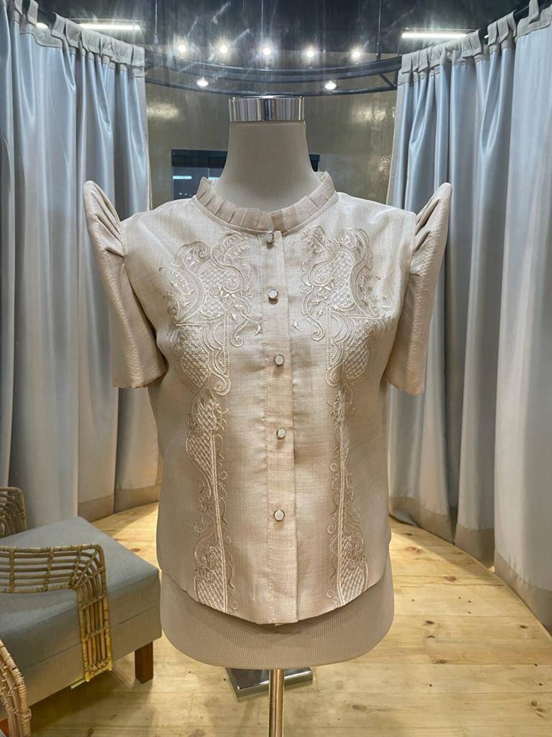 Modern Filipiniana Pinya Cocoon Philippine Fabric Blouse - Etsy