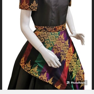 MADE TO ORDER Modern Filipiniana Dress, Philippine Fabric, Formal Wear, Lace Overlay Design, for ...