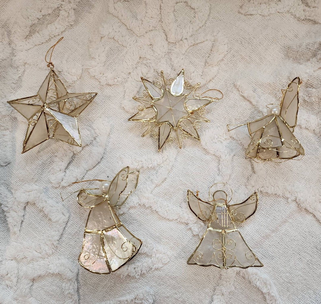 Capiz Parol, Capiz Ornaments, Filipino Ornaments, Handmade Christmas ...