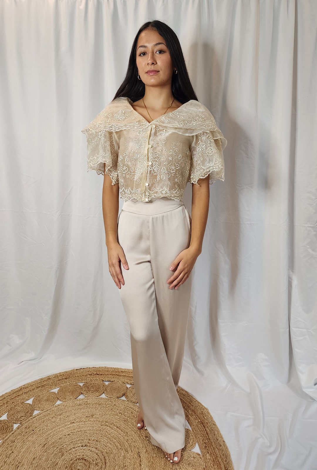 Modern Filipiniana, Top Only, Wedding, for Her, for Mom, Two-way Look ...