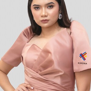 Modern Filipiniana Dress, Philippine Fabric, Formal Wear, Lace Overlay Design, for Mom, Filipino ...