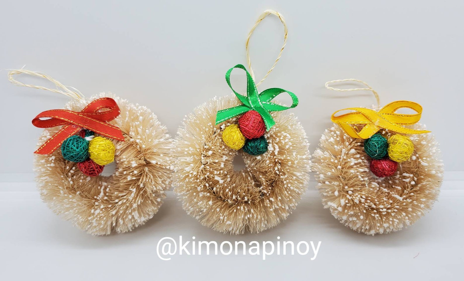Abaca Wreath Ornaments Philippine Made Handmade Filipino - Etsy