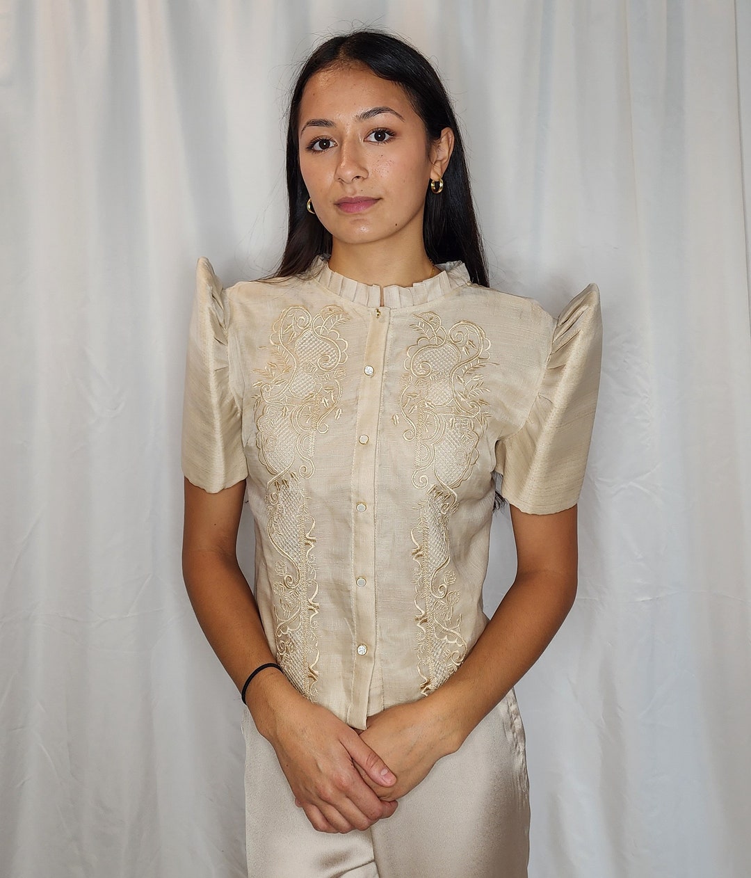 Modern Filipiniana, Pinya Cocoon, Philippine Fabric Blouse, Formal Wear ...