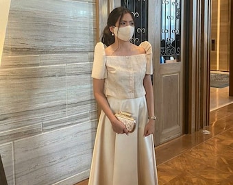 Modern Filipiniana Dress Philippine Fabric Formal Wear Lace - Etsy