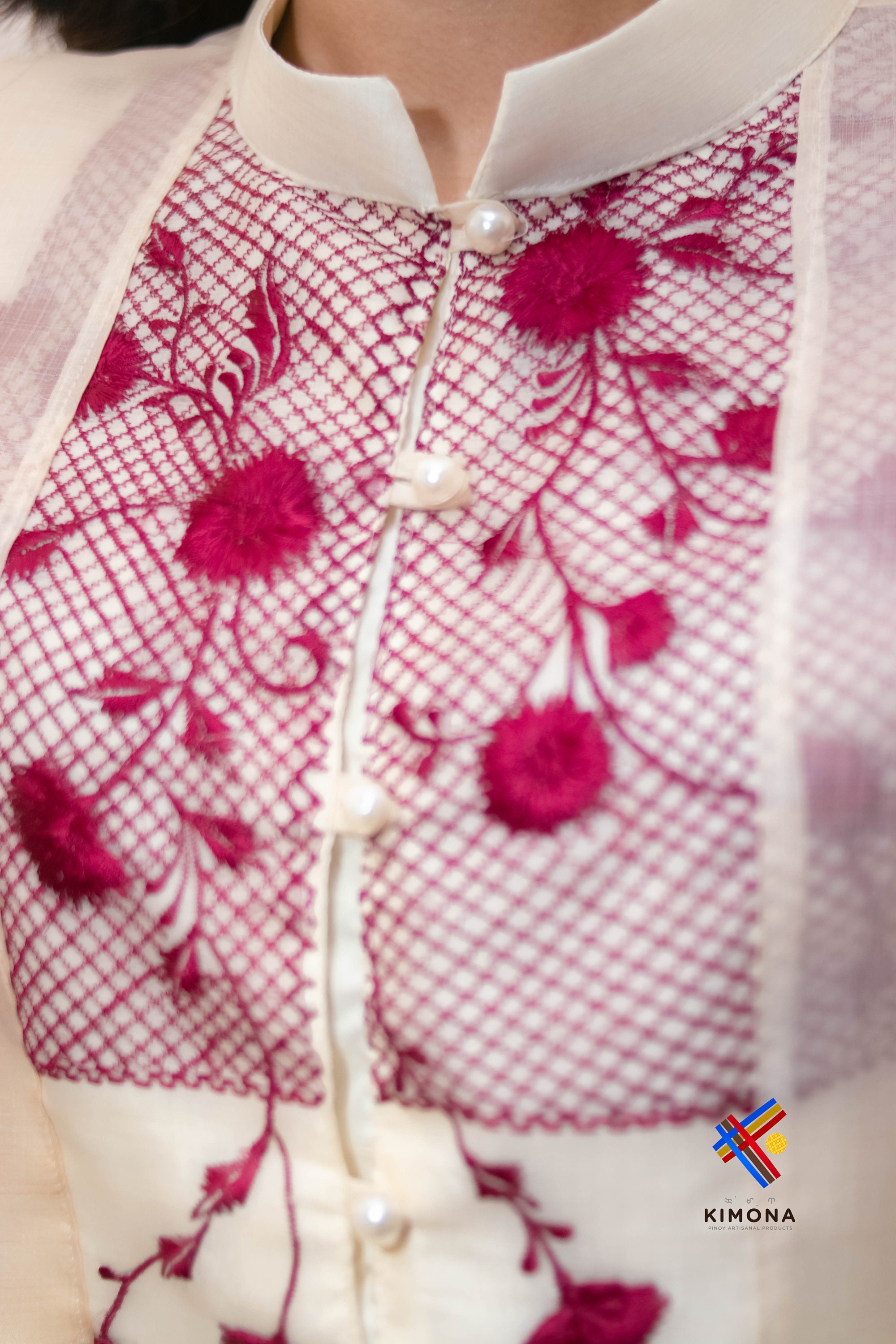 Modern Filipiniana Top Only, Piña Cocoon, Philippine Fabric Blouse ...