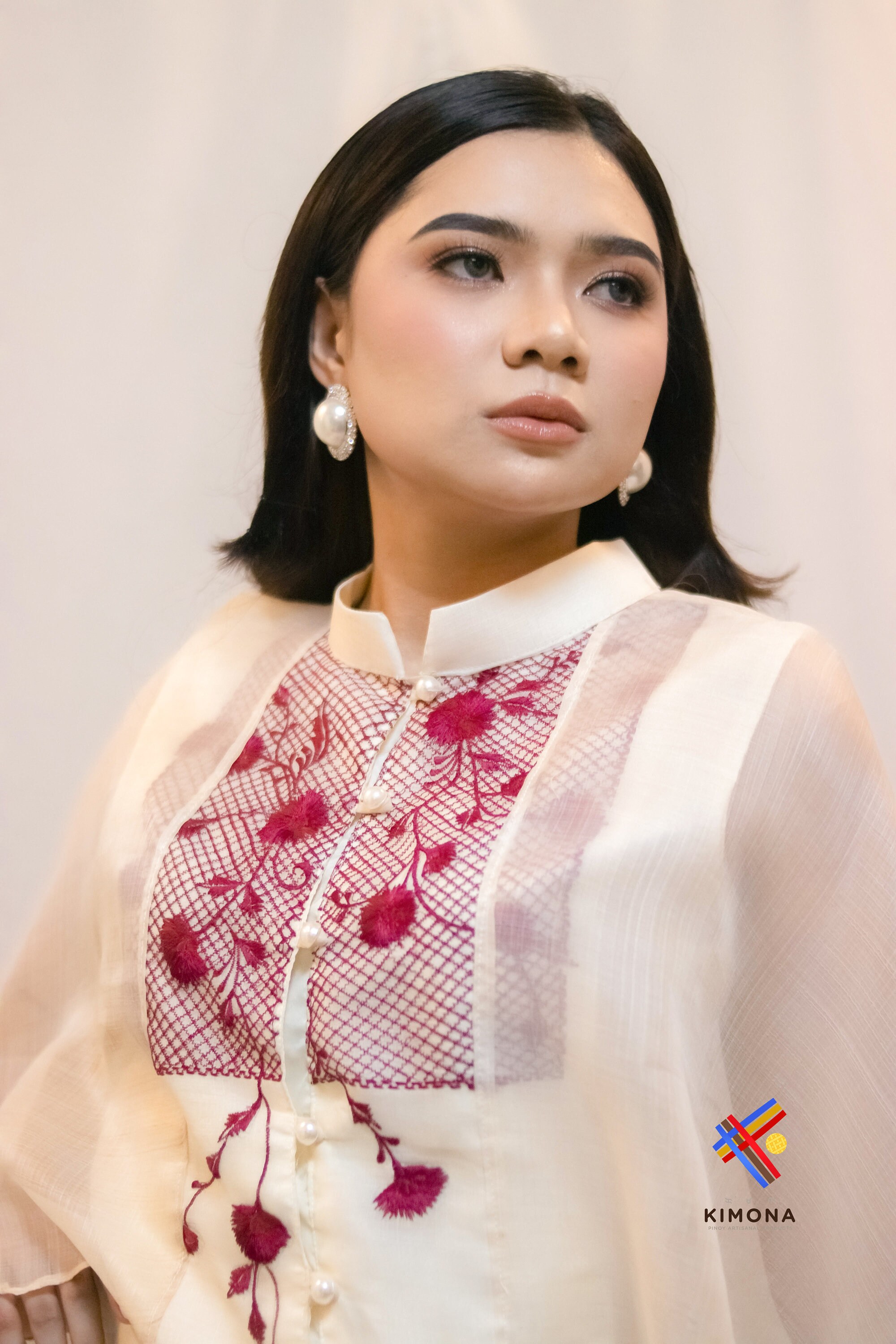 Modern Filipiniana Top Only, Piña Cocoon, Philippine Fabric Blouse ...